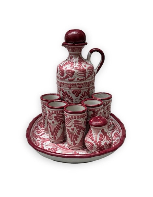 Set de tequileros Zvezda Talavera Talavera con 8 piezas 1