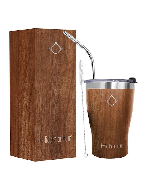 Termo doble pared Hidranur de acero inoxidable con tapa a presión 350 ml 1