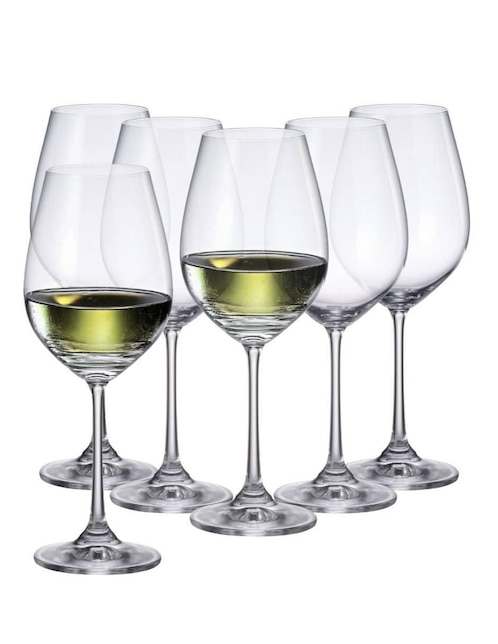 Set de copas para vino Bohemia Columba de vidrio 1