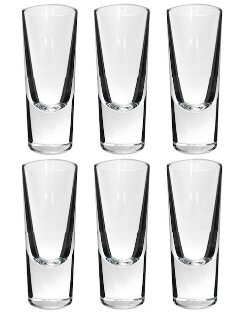 Set de tequileros Vencort de vidrio con 6 piezas 1