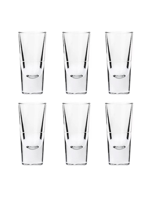 Set de tequileros Borgonovo Rocky de vidrio con 6 piezas 1