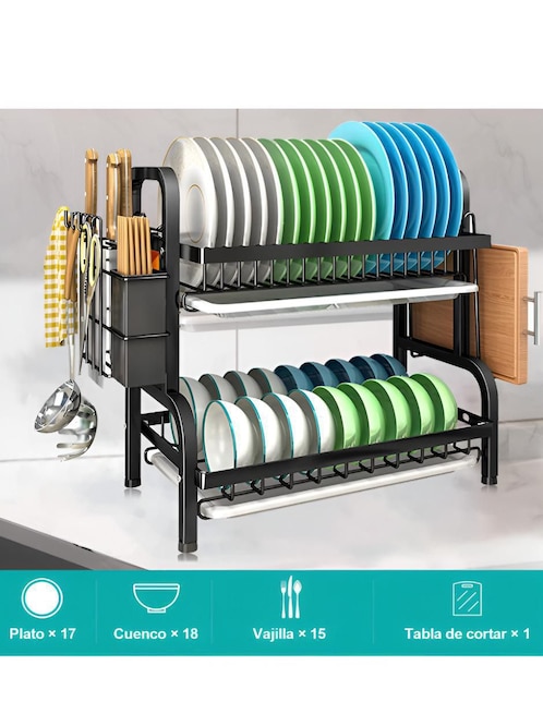 Escurridor de trastes Xtellar de acero inoxidable 2