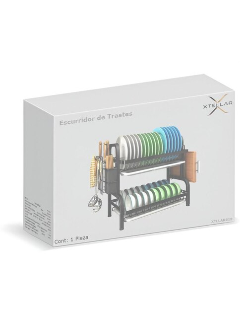 Escurridor de trastes Xtellar de acero inoxidable 4