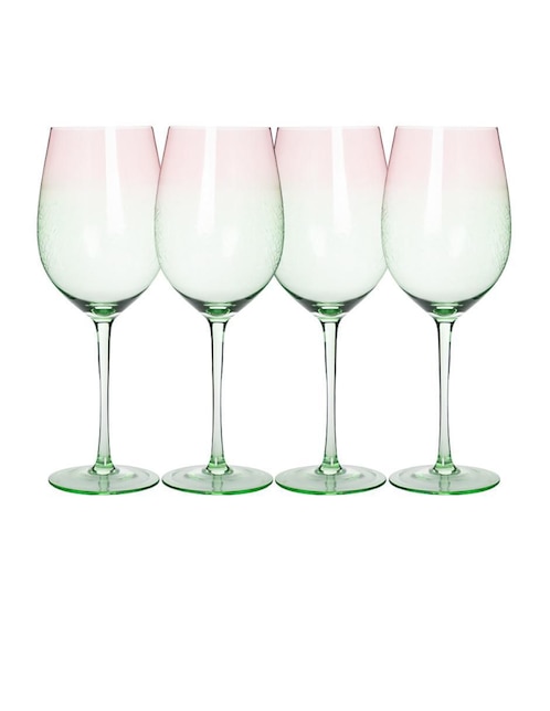 Set de copas para vino Ideen Verano de cristal 4 piezas 1