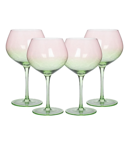 Set de copas para vino tinto Ideen Aurora de cristal 4 piezas 1