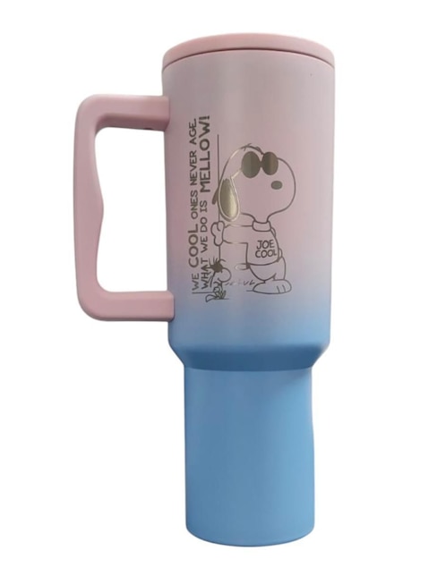 Termo Termomania de acero inoxidable Snoopy con tapa rosca 1.2 L 1