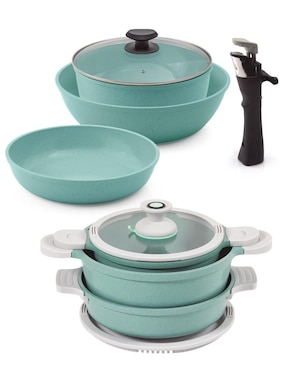 Batería de cocina Jade Cook Jade Pop Smart de cerámica antiadherente ...