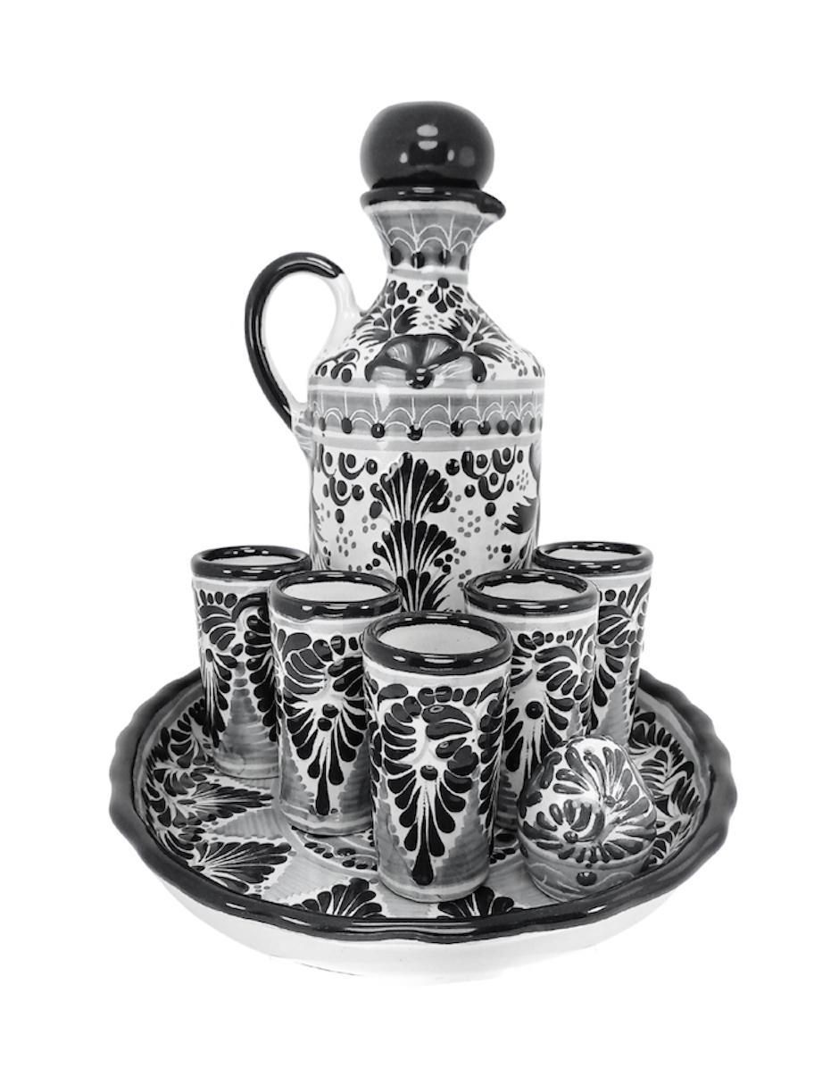 Set vaso Doble Pack Zvezda Talavera Tequilero con 8 piezas